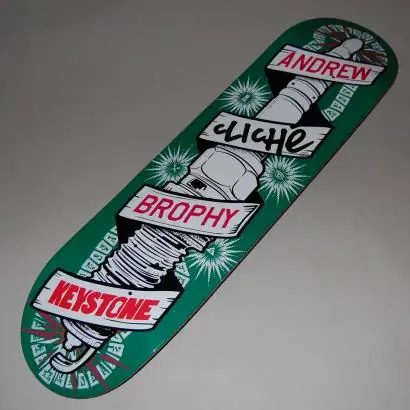 Cliché Andrew Brophy Keystone Skateboard Deck | SkatePro