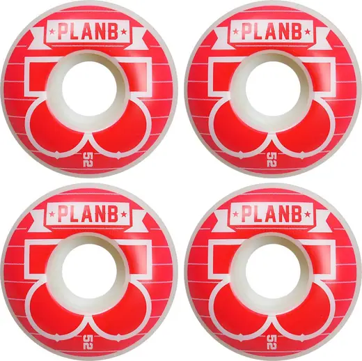 Plan B Red Conjunto De 4 Rodas Skate | SkatePro