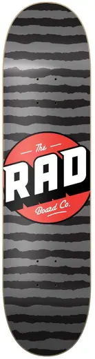 RAD Stripes Logo Skateboard Deck | SkatePro