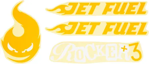 Rocker Jet Fuel Stickers | SkatePro