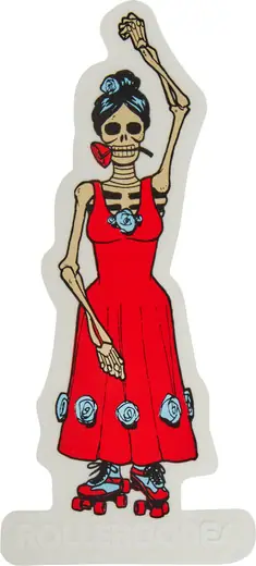 Rollerbones Day Of The Dancing Girl Sticker | SkatePro