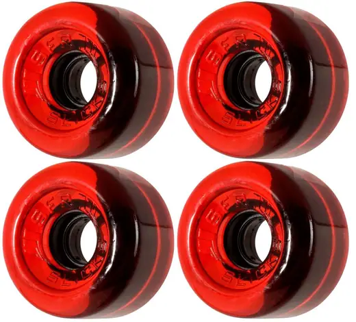 SFR Slick Roller skate Wheels, 62mm, 76A, 4-Pack
