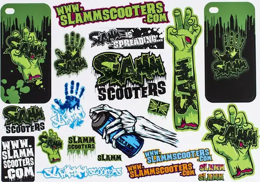 Slamm Phone Scooter Sticker Sheet | SkatePro